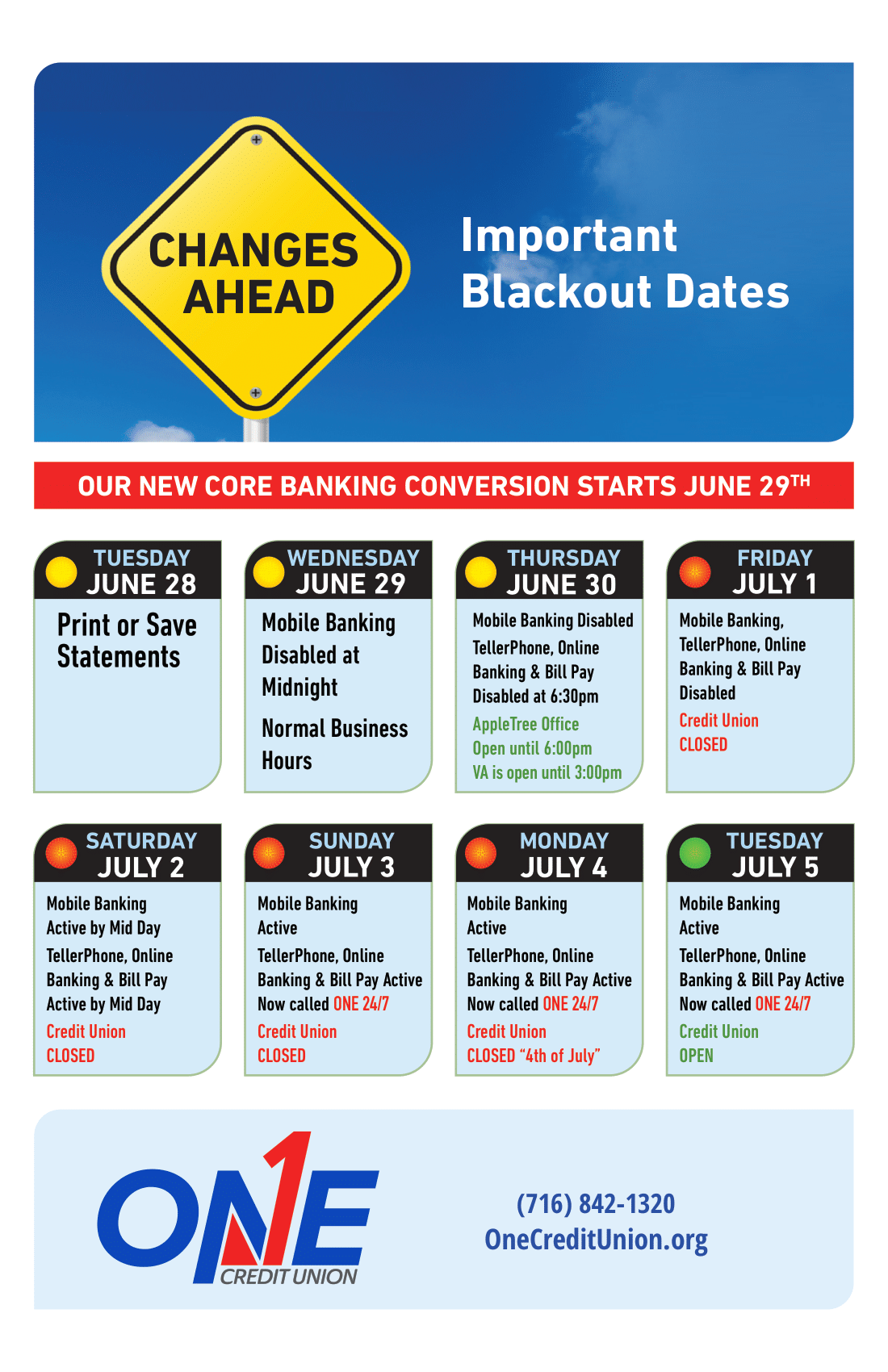 Core Banking Conversion - ONE Credit Union